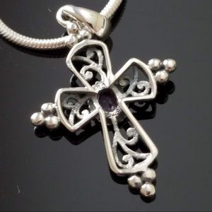 Peter Stone | Jewelry | Beautiful Amethyst Sterling Silver Cross ...